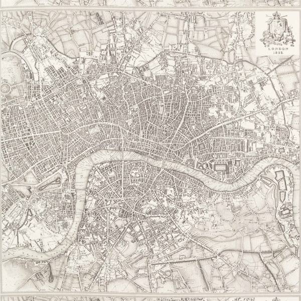 London Maps 1832 Silver – Sheen Upholstery